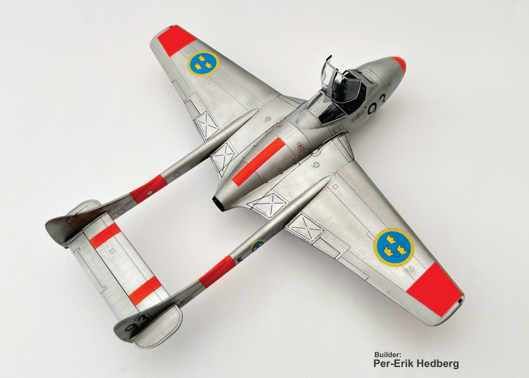 J28 C Vampire in Swedish Air Force, 1/48 scale. 48A006 – Pilot-Replicas
