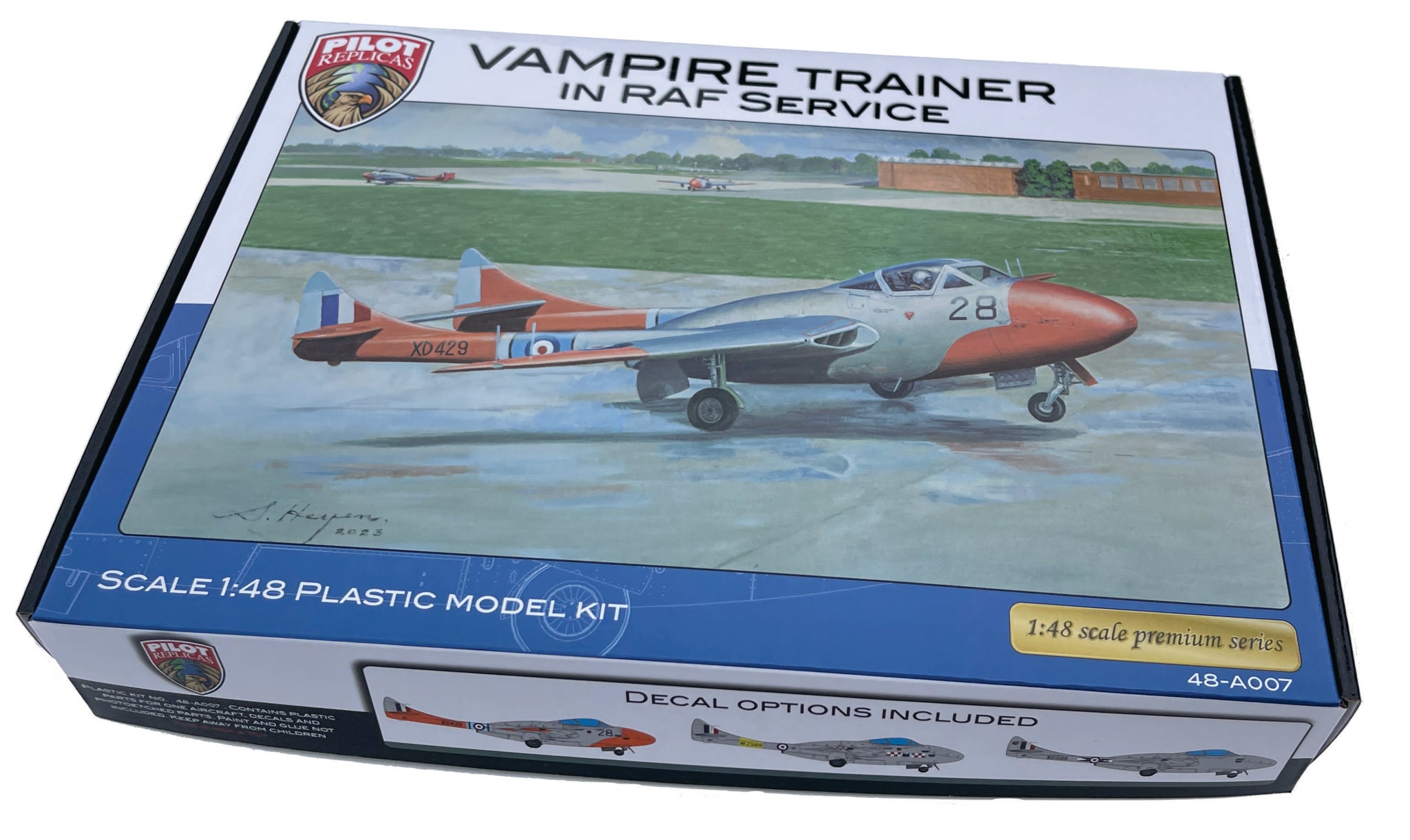 Vampire T11 in RAF service, 1/48 scale. 48A007 – Pilot-Replicas